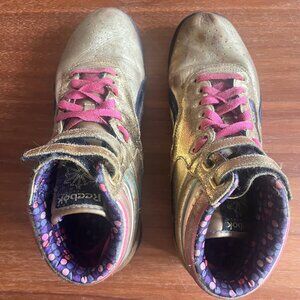 Reebok | Shoes | Reebok Metallic Retro Hi High Top Freestyle Rare ...